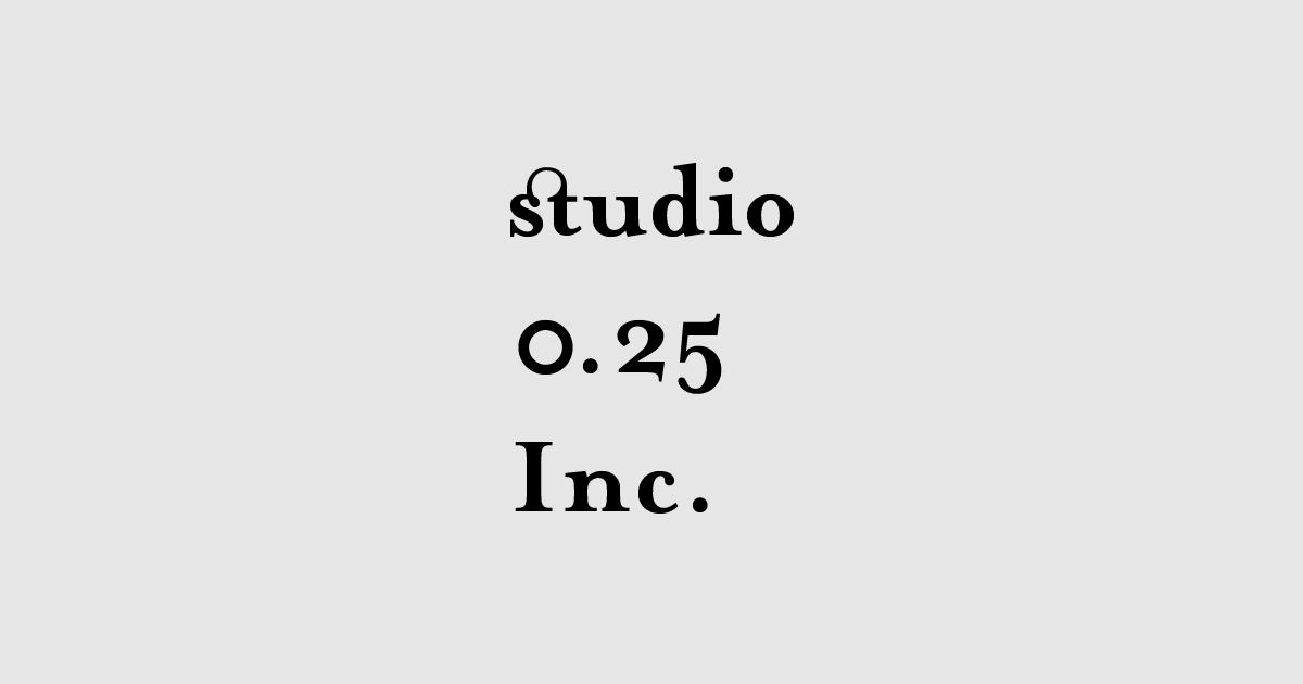 studio 0.25 Inc.